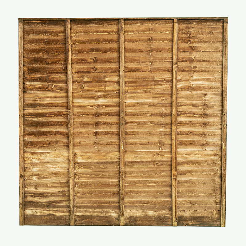 Overlap Panel Size 1.83m wide x 0.61m high Colour Tanalised Green