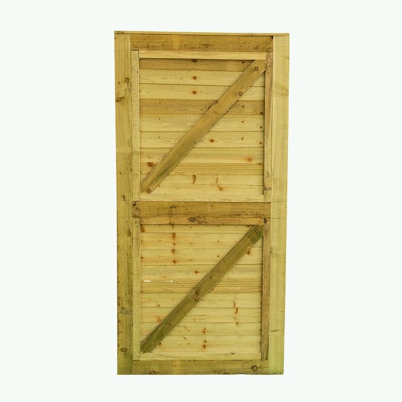 Overlap Gate Colour Tanalised Green Hinge Side Right Size 0.91m wide x ...