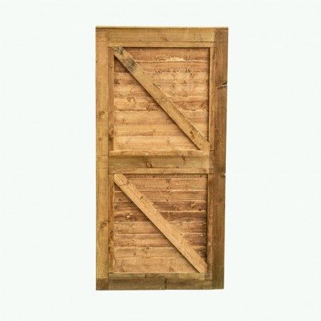 Overlap Gate Colour Tanalised Green Hinge Side Right Size 0.91m wide x ...