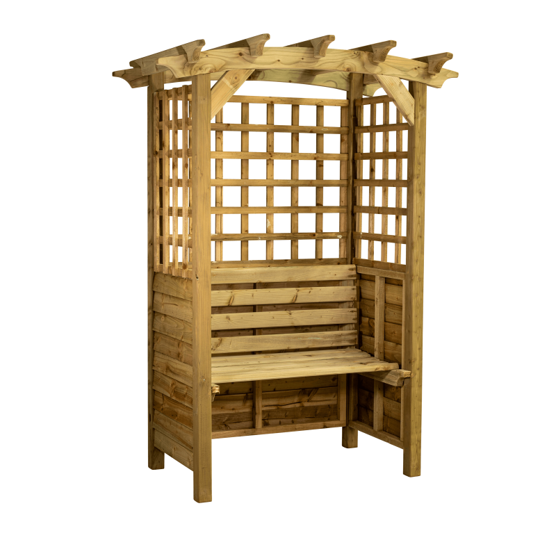 Seated Arbours Trellis Square Trellis Width 900mm Roof Style Chinese Top